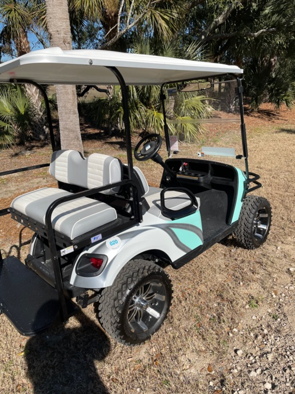 Rent the Custom Lifted Electric 4 Seat Golf Cart | Island Golf Cart ...